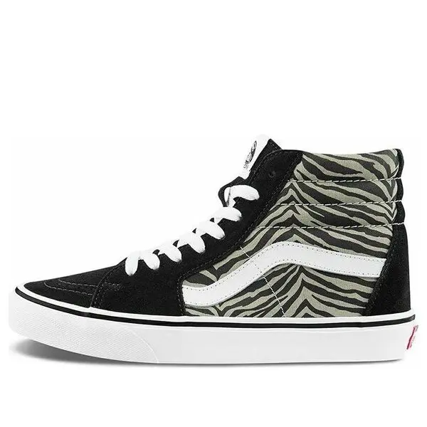 VANS Sk8-hi Canvas High Top Sneakers - Black/white