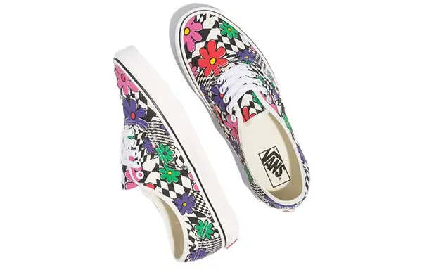 VANS Authentic Floral Checkerboard Sneakers