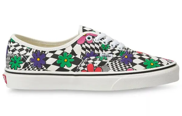 VANS Authentic Floral Checkerboard Sneakers - Multi-color