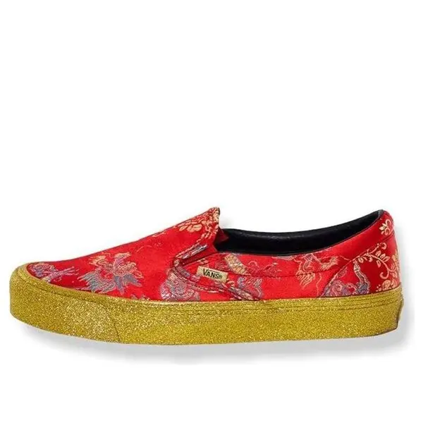 VANS Opening Ceremony X Og Classic Slip-on 'good Luck - Red/gold