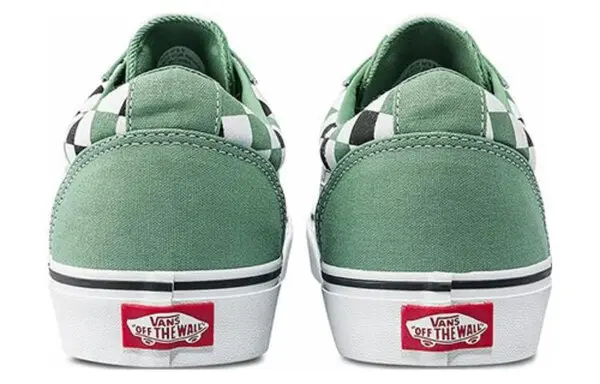 VANS Ward Checkered Low Top Sneakers - Green/white/black