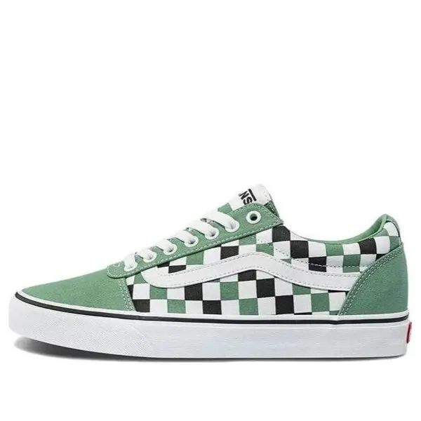 VANS Ward Checkered Low Top Sneakers - Green/white/black