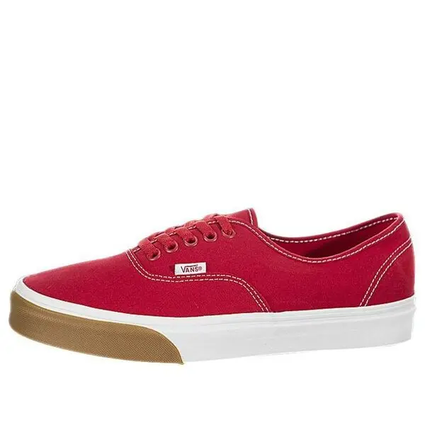 VANS Authentic Gum Bumper Sneakers - Red/white/brown