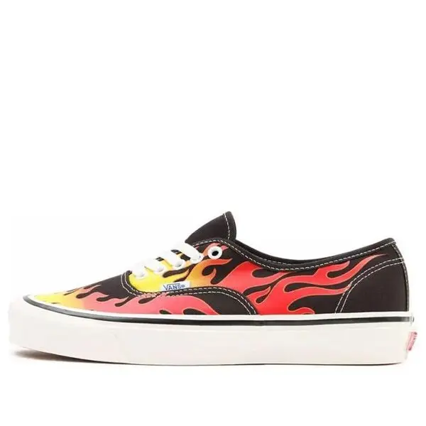 VANS Factory Authentic 44 Dx Flame Print Sneakers - Black/red