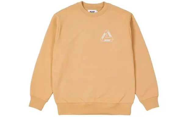 PALACE Crewneck Sweatshirt With Triangle Logo - Yellow