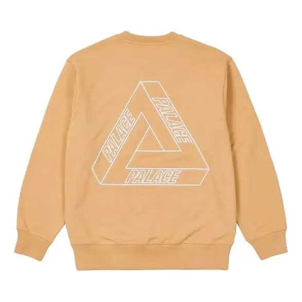PALACE Crewneck Sweatshirt With Triangle Logo - Yellow