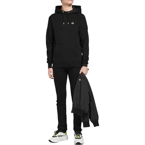 Dior X Kaws Crossover Bee Embroidered Hoodie - Black