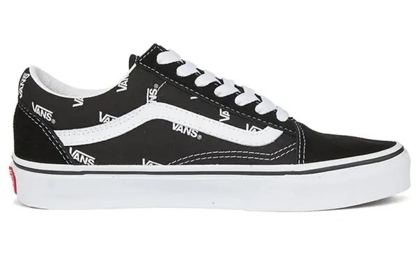 VANS Old Skool "all Over Logo" Low Top Sneakers - Black/white