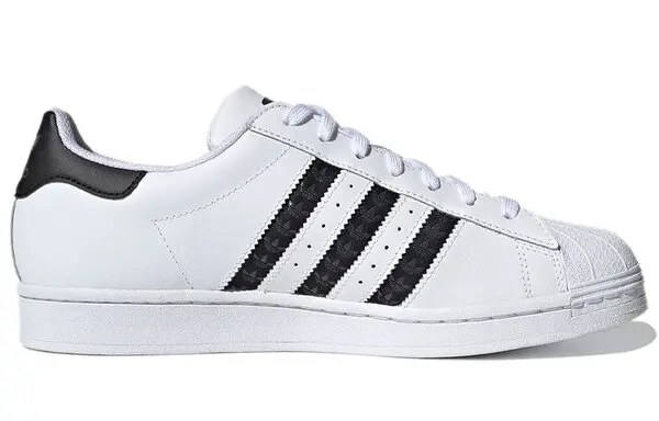Adidas Superstar Logo Stripes Sneakers - White/black