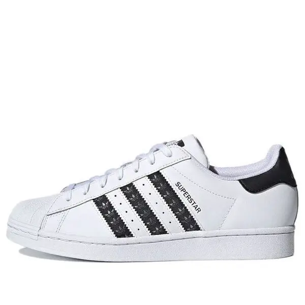 Adidas Superstar Logo Stripes Sneakers - White/black