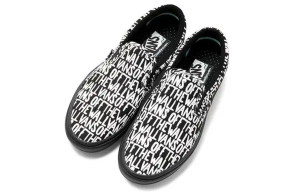 VANS Comfycush Slip-on "brush Black" Casual Sneakers - Black/white