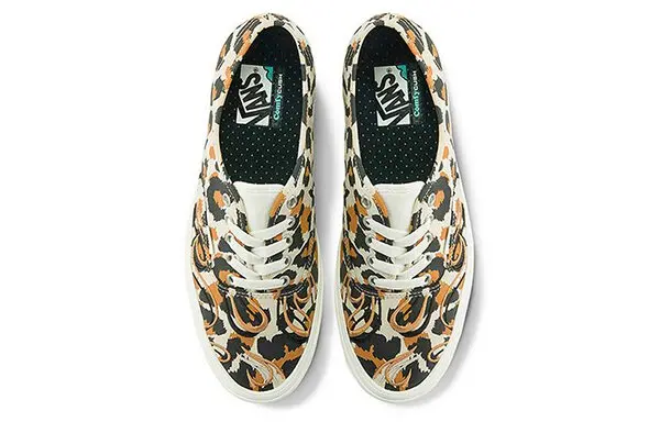VANS Comfycush Authentic Leopard Print Sneakers - Black/yellow