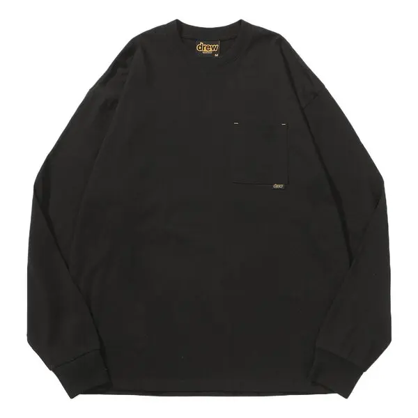 Drew House Basic Long Sleeve Pocket T-shirt - Black