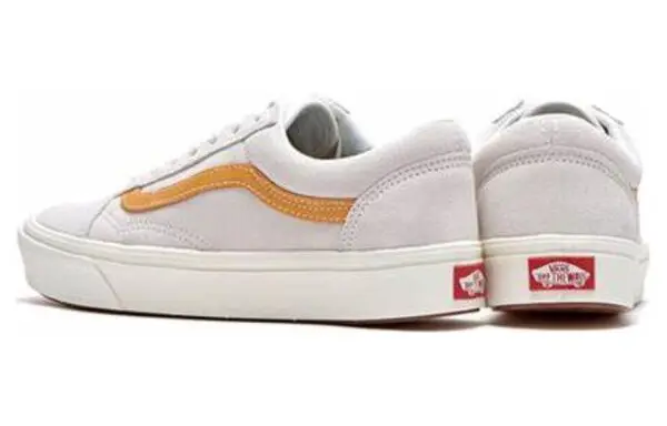 VANS Comfycush Old Skool Low Tops Casual Skateboarding Shoes Gray Orange - Gray/orange