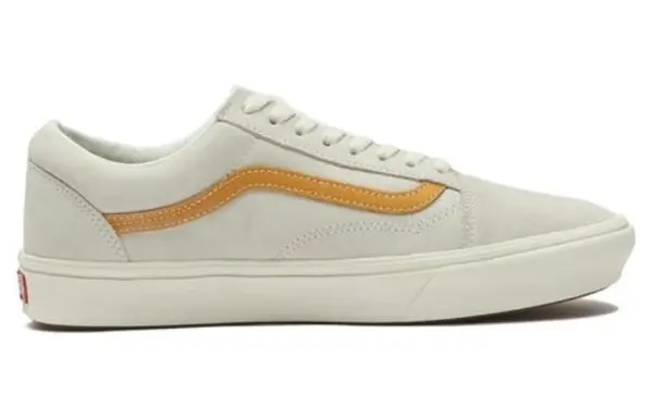 VANS Comfycush Old Skool Low Tops Casual Skateboarding Shoes Gray Orange - Gray/orange