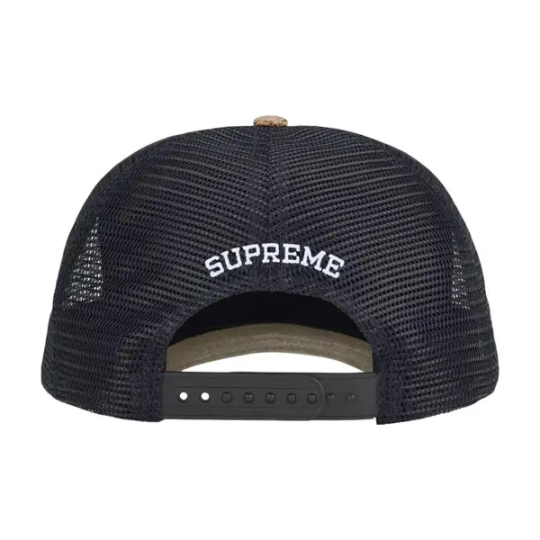 Supreme Raffia Mesh Back 5-panel Cap - Tan