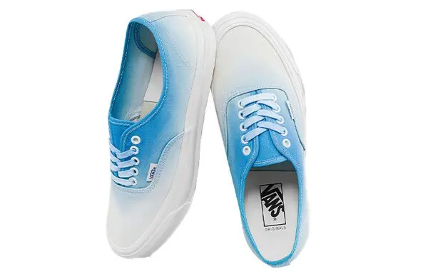 VANS Og Authentic Lx Dip Dye Low Top Sneakers - White/blue