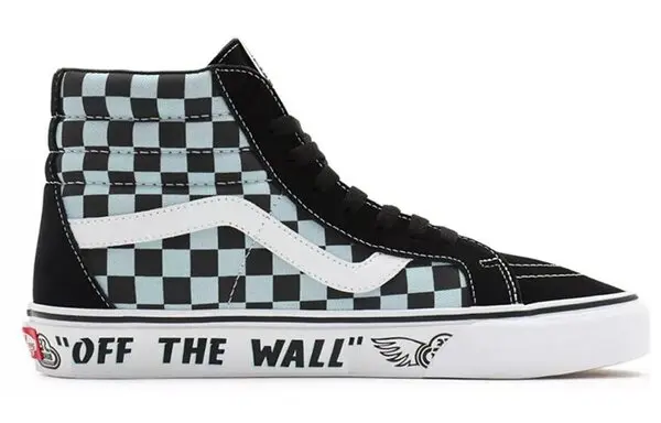 VANS Se Bikes X Sk8-hi Reissue "big Ripper" Black Reflective Checkerboard High Top Sneakers
