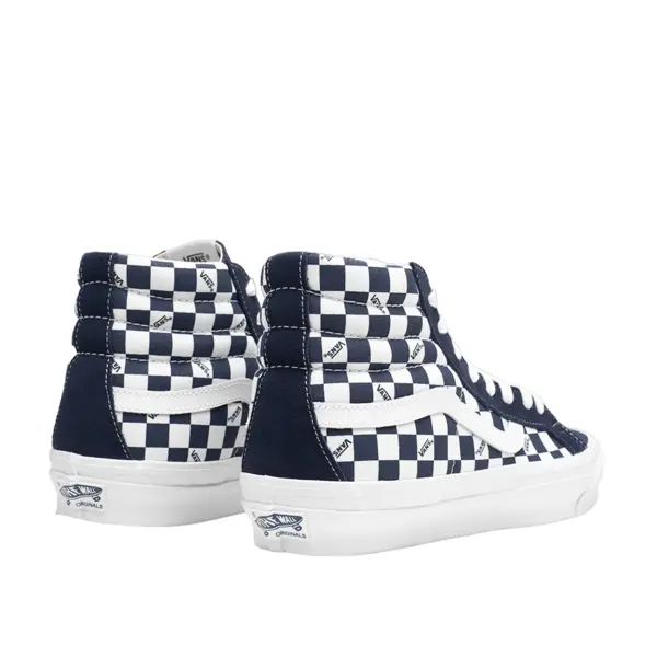 VANS Og Sk8-hi Lx Checkerboard High-top Sneakers - Navy/white