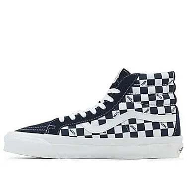 VANS Og Sk8-hi Lx Checkerboard High-top Sneakers - Navy/white