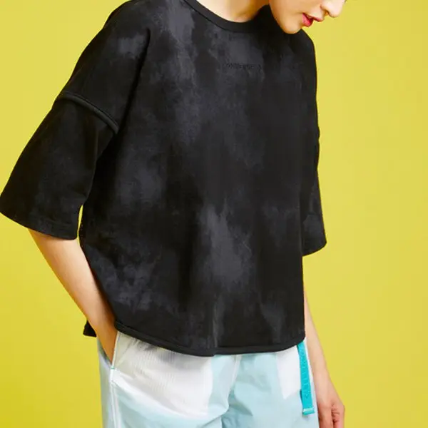 CONVERSE Loose Fit Mesh Short Sleeve Top