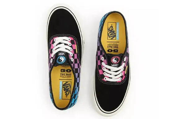 VANS Tc Surf Designs X Authentic Sf Checkerboard Lace-up Sneakers - Multi-color