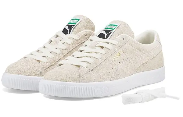 PUMA Suede Vintage "hairy Suede" Low Top Sneakers - Cream/white