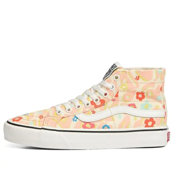 VANS Sk8-hi High Top Sneakers With Floral Print - Yellowpink