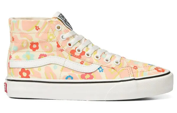 VANS Sk8-hi High Top Sneakers With Floral Print - Yellowpink