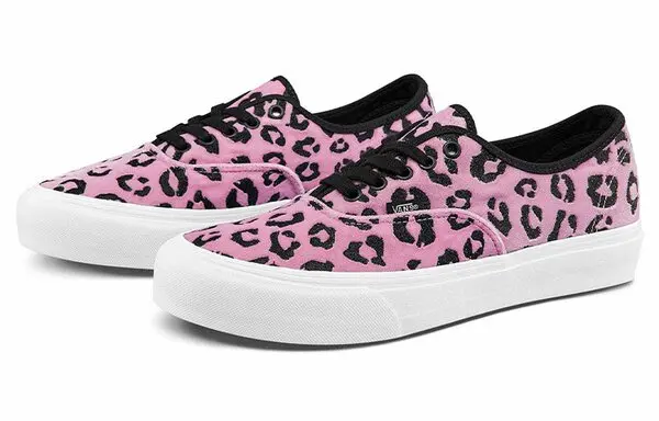 VANS Authentic Vlt Lx 'mauve Leopard Velvet - Pink/black