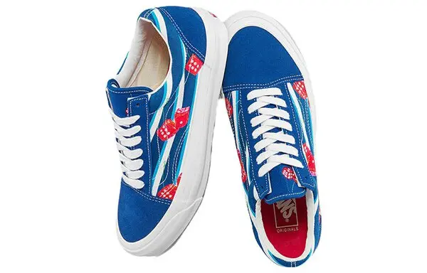 VANS Og Old Skool Lx 'snake Eyes True Blue' Sneakers - Blue/white/red