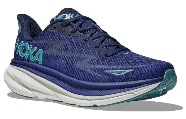 Hoka One One Clifton 9 Athletic Sneakers - Bellwether Blue/evening Sky