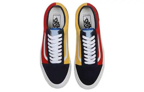 VANS Og Old Skool Lx 'off The Wall' Low Top Sneakers - Navy/red