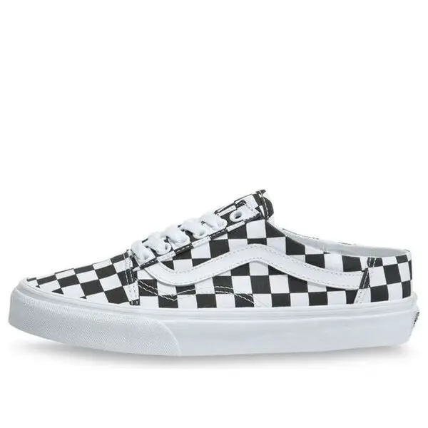 VANS Checkerboard Old Skool Mule - Whiteblack