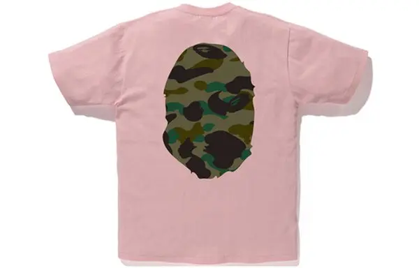 A BATHING APE Camouflage Ape Head T-shirt - Pink
