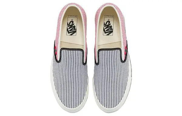VANS Style 48 Lx Striped Slip-on Sneakers - Blue/pink