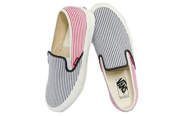 VANS Style 48 Lx Striped Slip-on Sneakers - Blue/pink