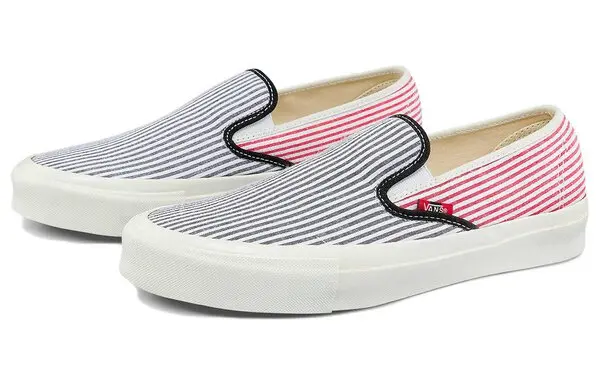 VANS Style 48 Lx Striped Slip-on Sneakers - Blue/pink