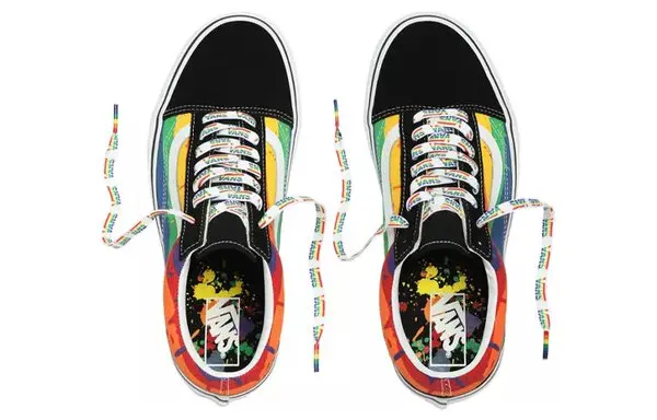 VANS Old Skool "rainbow Drip" Sneakers - Black/red/blue