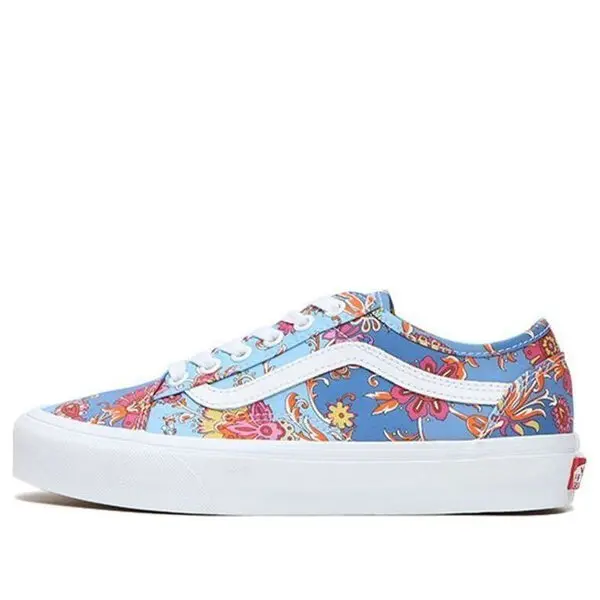 VANS Liberty Fabrics X Old Skool Tapered Patchwork Floral Sneakers - Blue/red