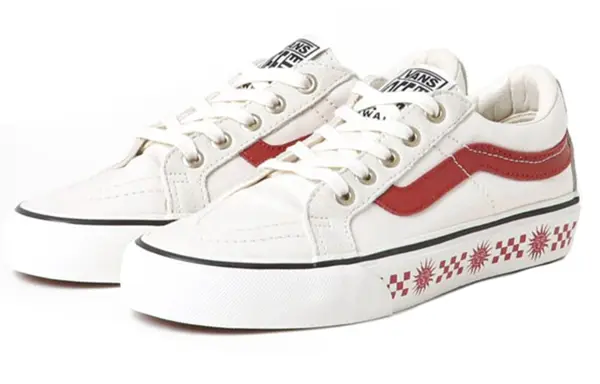VANS Sk8-low "white Red" Sneakers - White/red