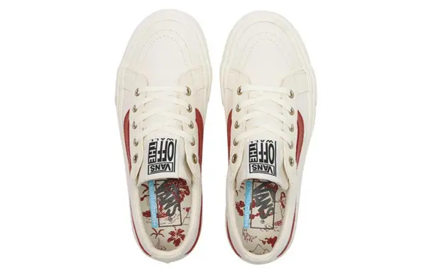 VANS Sk8-low "white Red" Sneakers - White/red