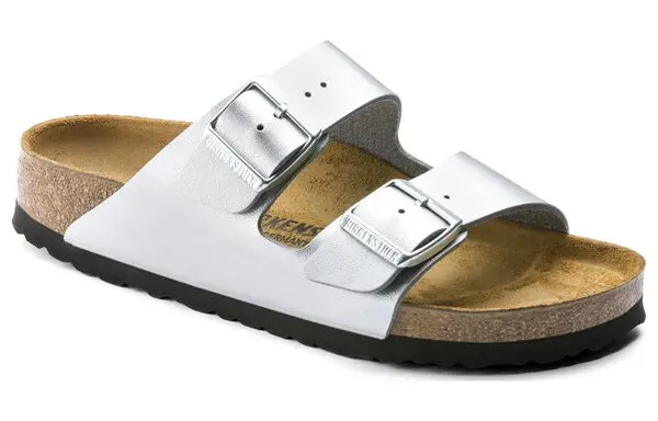 BIRKENSTOCK Arizona Birko-flor Sandals - Silver