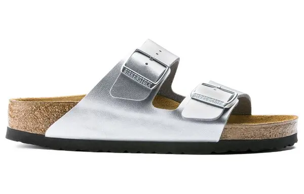 BIRKENSTOCK Arizona Birko-flor Sandals - Silver