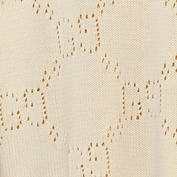 Gucci Perforated Gg Cotton Knit Sweater