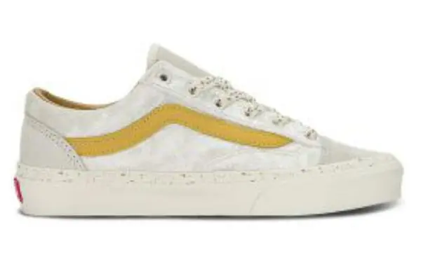 VANS Style 36 Leather Pop Sneakers - White/yellow