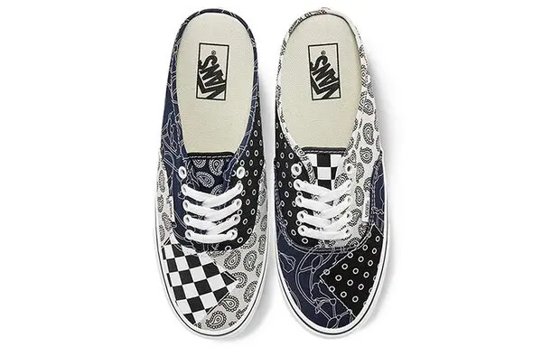 VANS Authentic Mule Pattern Mix - Black/white/blue