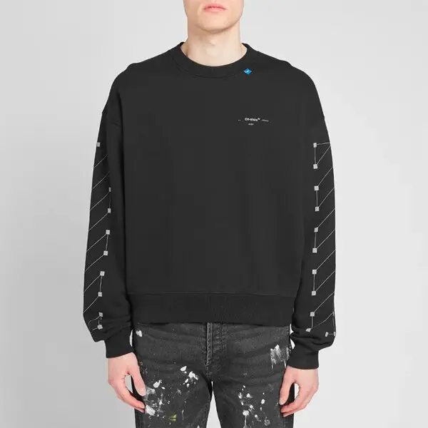 Off-White Cotton Crewneck Pullover