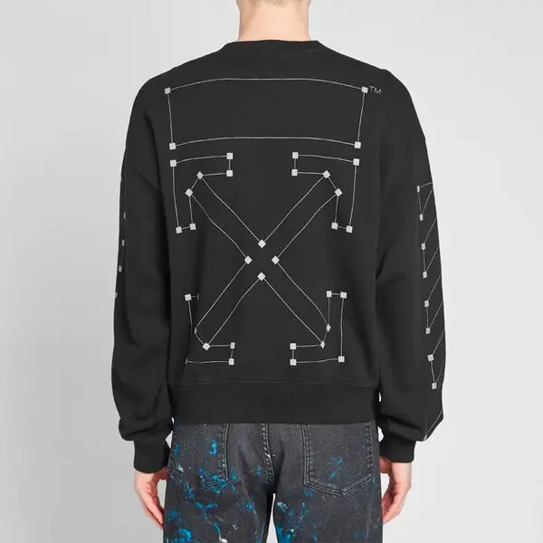 Off-White Cotton Crewneck Pullover