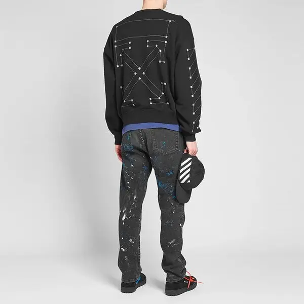 Off-White Cotton Crewneck Pullover
